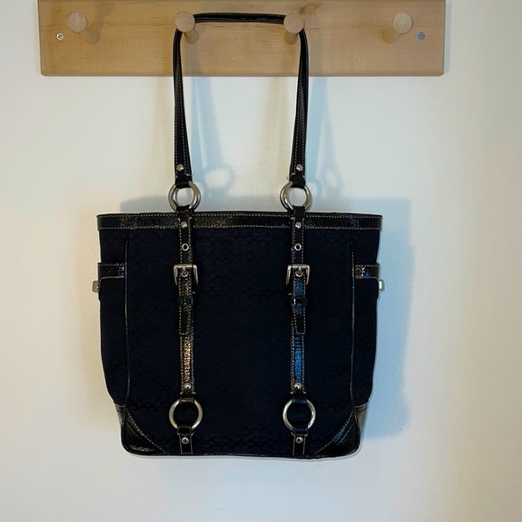 Coach | Bags | Coach Black Shoulder Bag With Silver Hardware | Poshmark